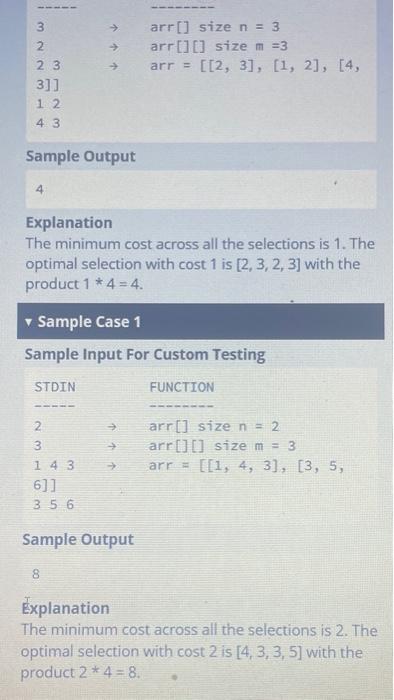 5. Multi Dimensional Selection Given a 2-d array arr | Chegg.com