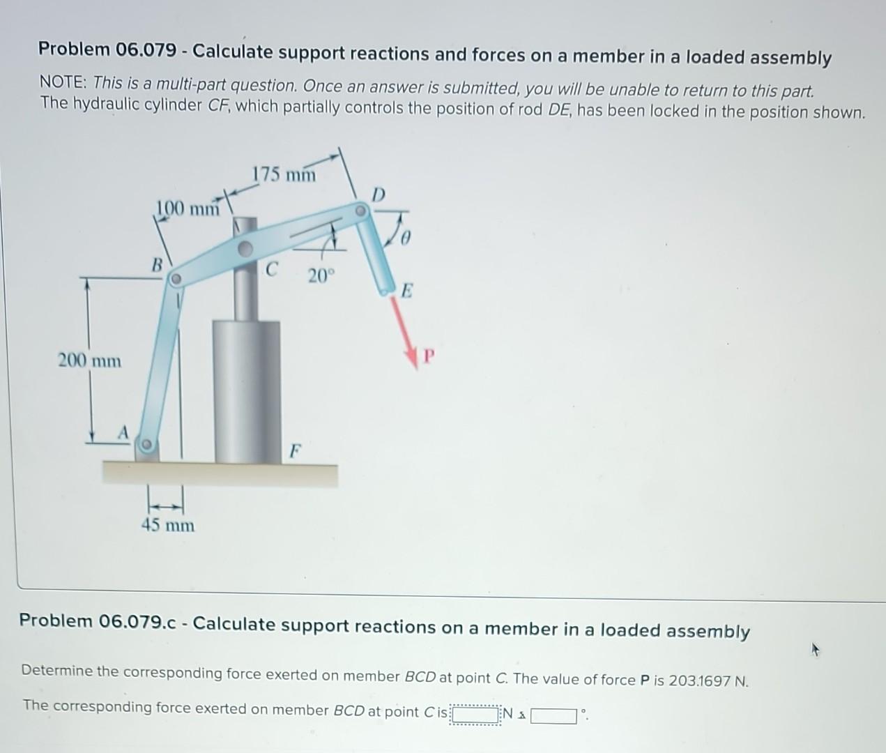 Solved Problem 06.079 - Calculate support reactions and | Chegg.com