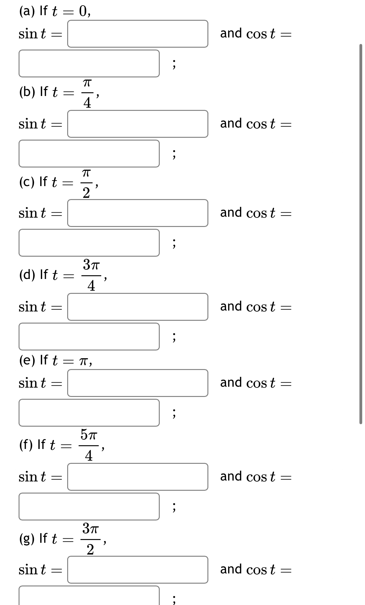 Solved A ﻿if T 0 Sint ﻿and Cost B ﻿if T π4 Sint ﻿and