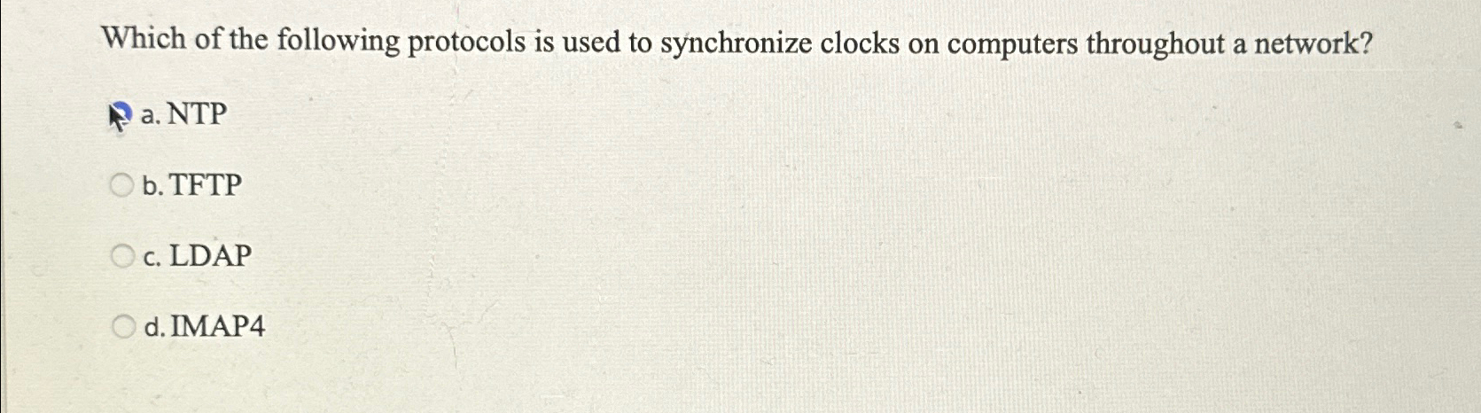 Solved Which of the following protocols is used to | Chegg.com