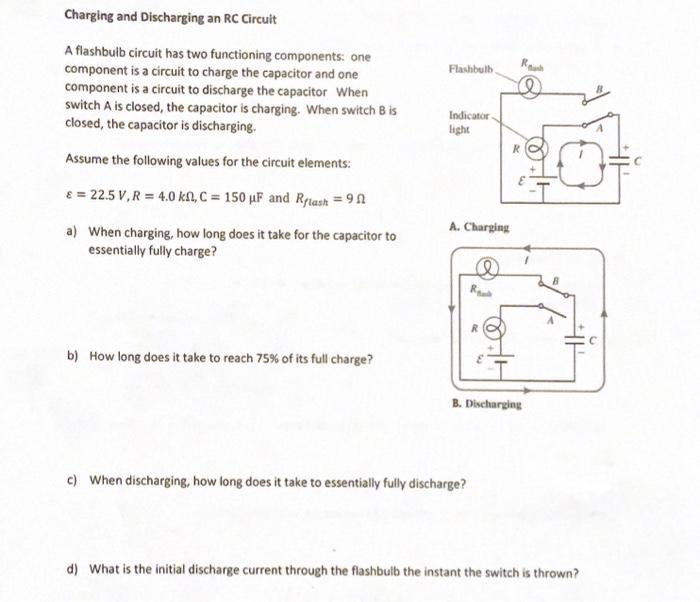 Solved A flashbulb circuit has two functioning components: | Chegg.com