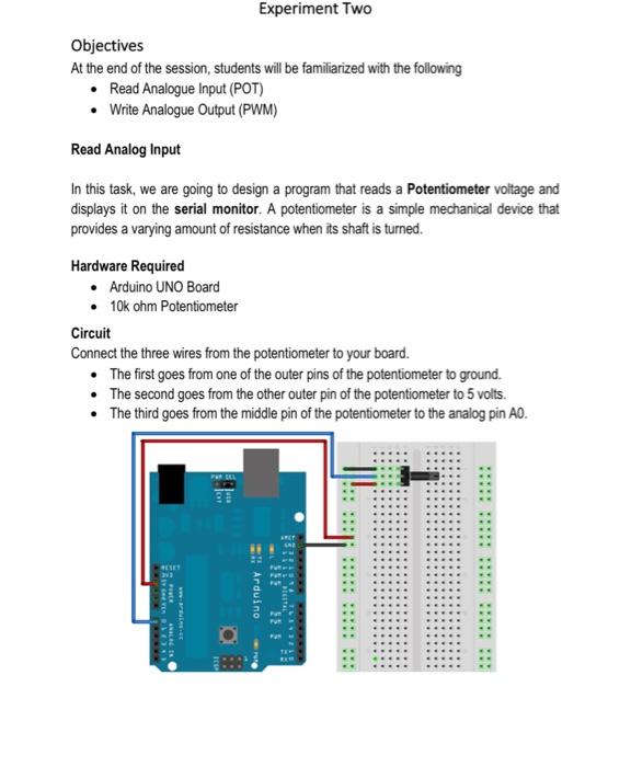 Solved .. ... Experiment Two Objectives At the end of the | Chegg.com