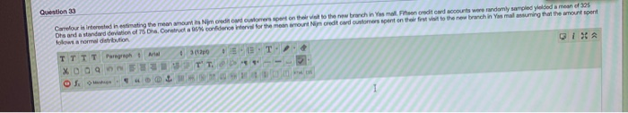 Solved Question 33 Carrefour is interested imating the man | Chegg.com