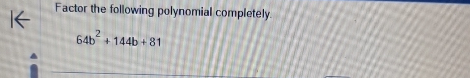 Factor the following polynomial | Chegg.com