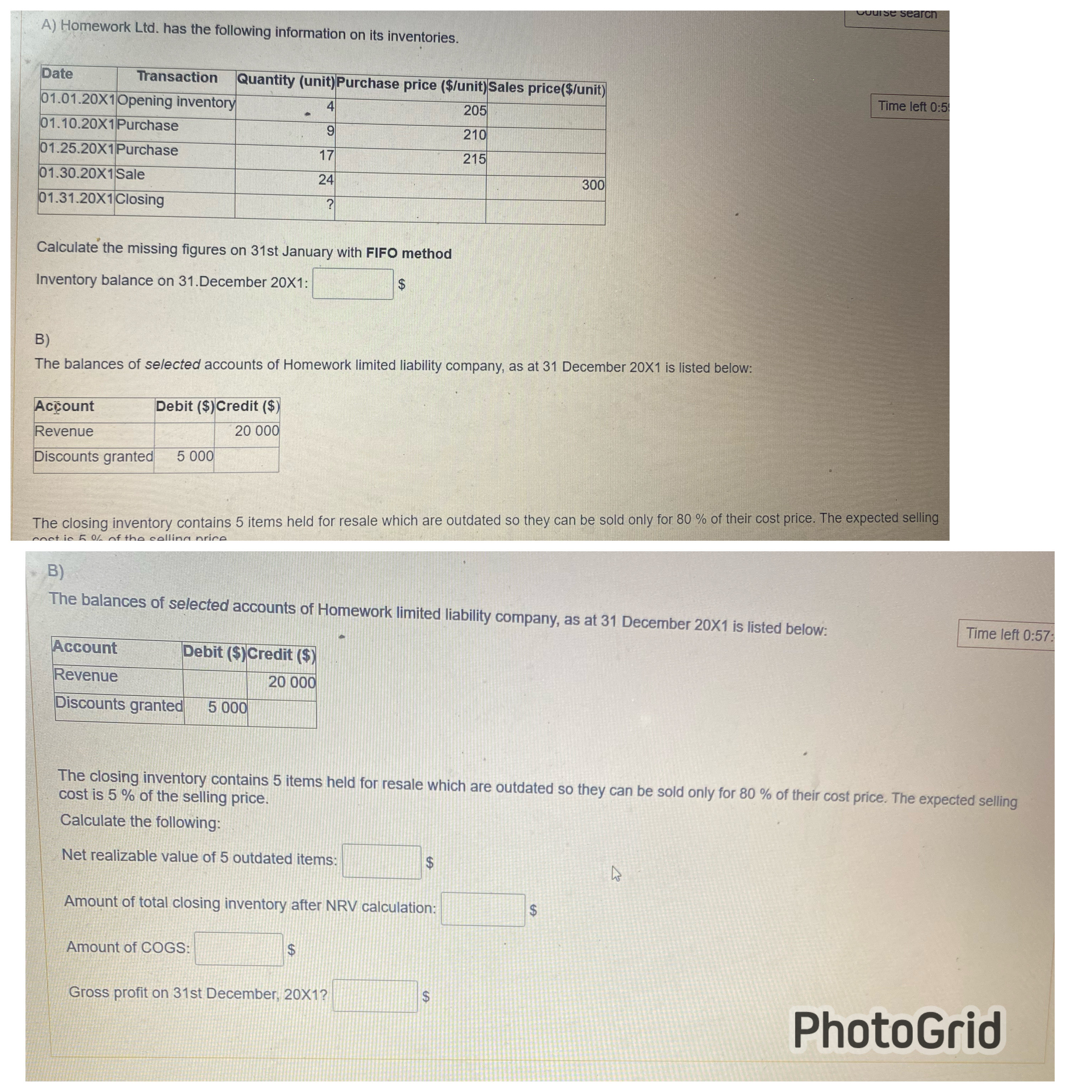 Solved SOLVED A) ﻿Homework Ltd. ﻿has the following | Chegg.com