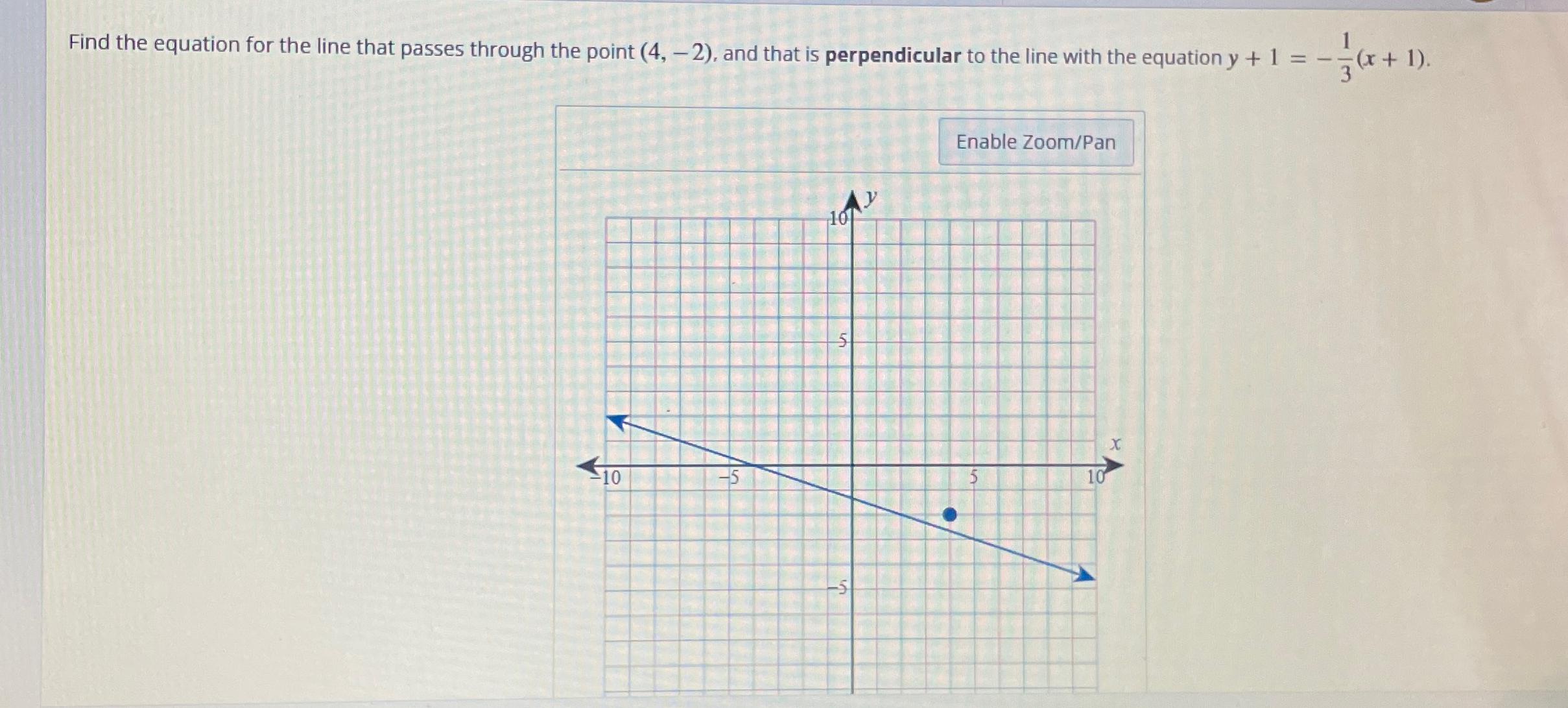 Solved Find the equation for the line that passes through | Chegg.com