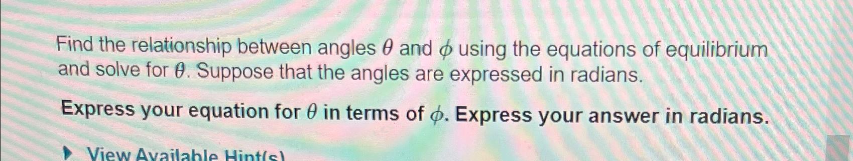 Find the relationship between angles \\\\theta and | Chegg.com