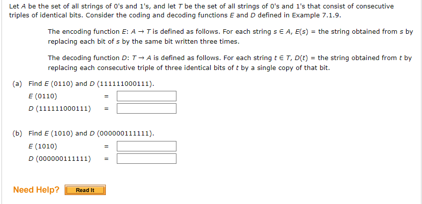 Let A ﻿be The Set Of All Strings Of 0 S And 1 S 