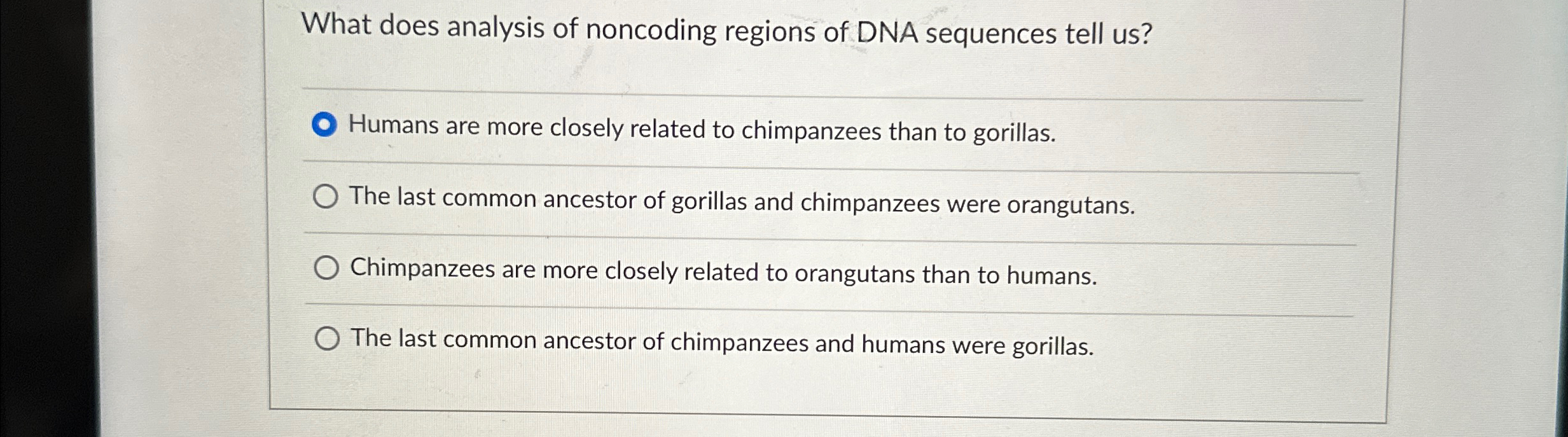 Solved What does analysis of noncoding regions of DNA | Chegg.com