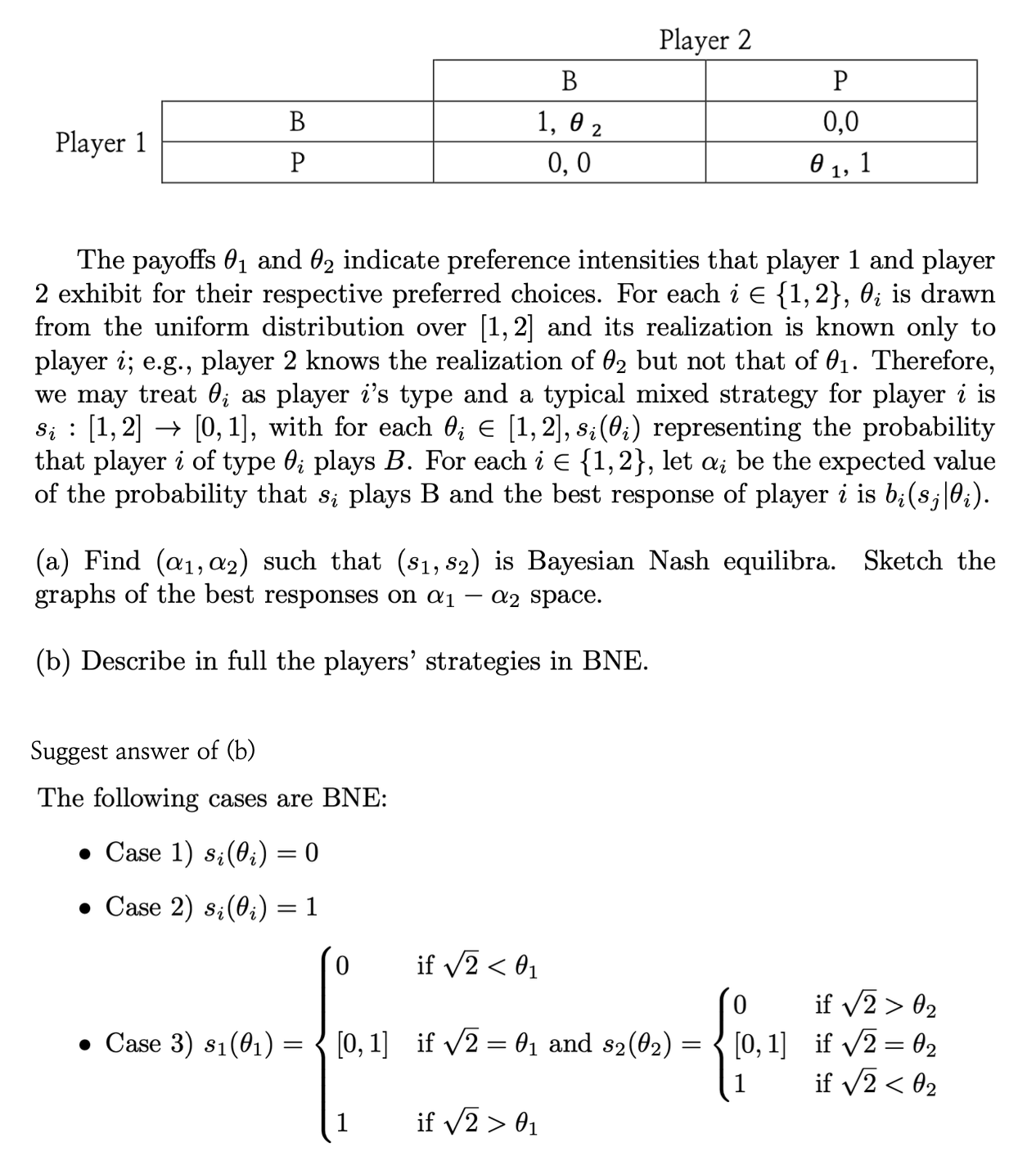 Solved (Advanced Microeconomics)Find the Bayesian Nash | Chegg.com