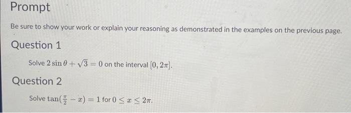 Solved Be sure to show your work or explain your reasoning | Chegg.com