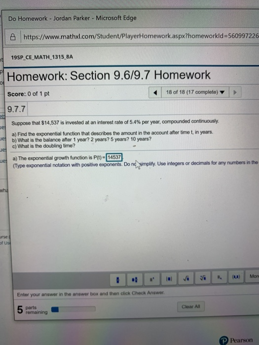 Solved Do Homework - Jordan Parker - Microsoft Edge | Chegg.com