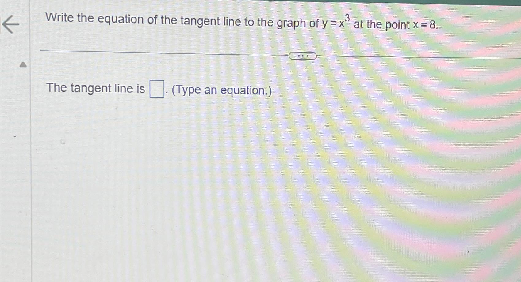 Solved Write the equation of the tangent line to the graph | Chegg.com