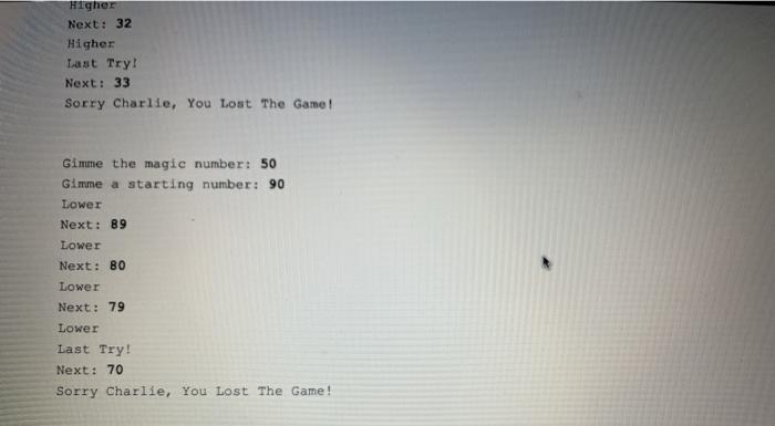 Solved PROGRAM 6: Magic Number Game Write a program that | Chegg.com
