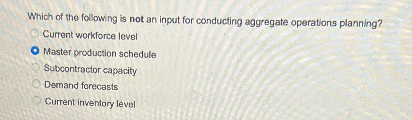 Solved Which of the following is not an input for conducting | Chegg.com