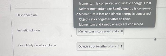Solved Elastic collision Inelastic collision Completely | Chegg.com