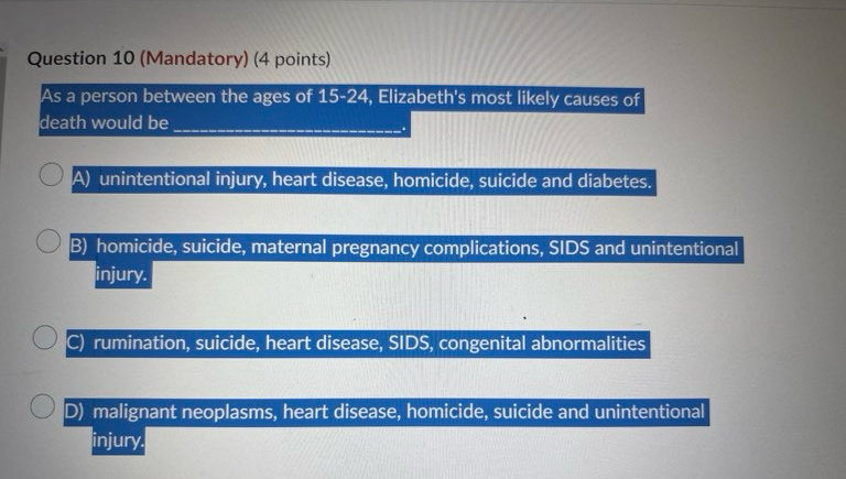 Solved Question 10 Mandatory 4 ﻿points As A Person