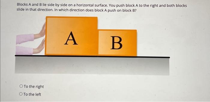 Solved Blocks A and B lie side by side on a horizontal | Chegg.com