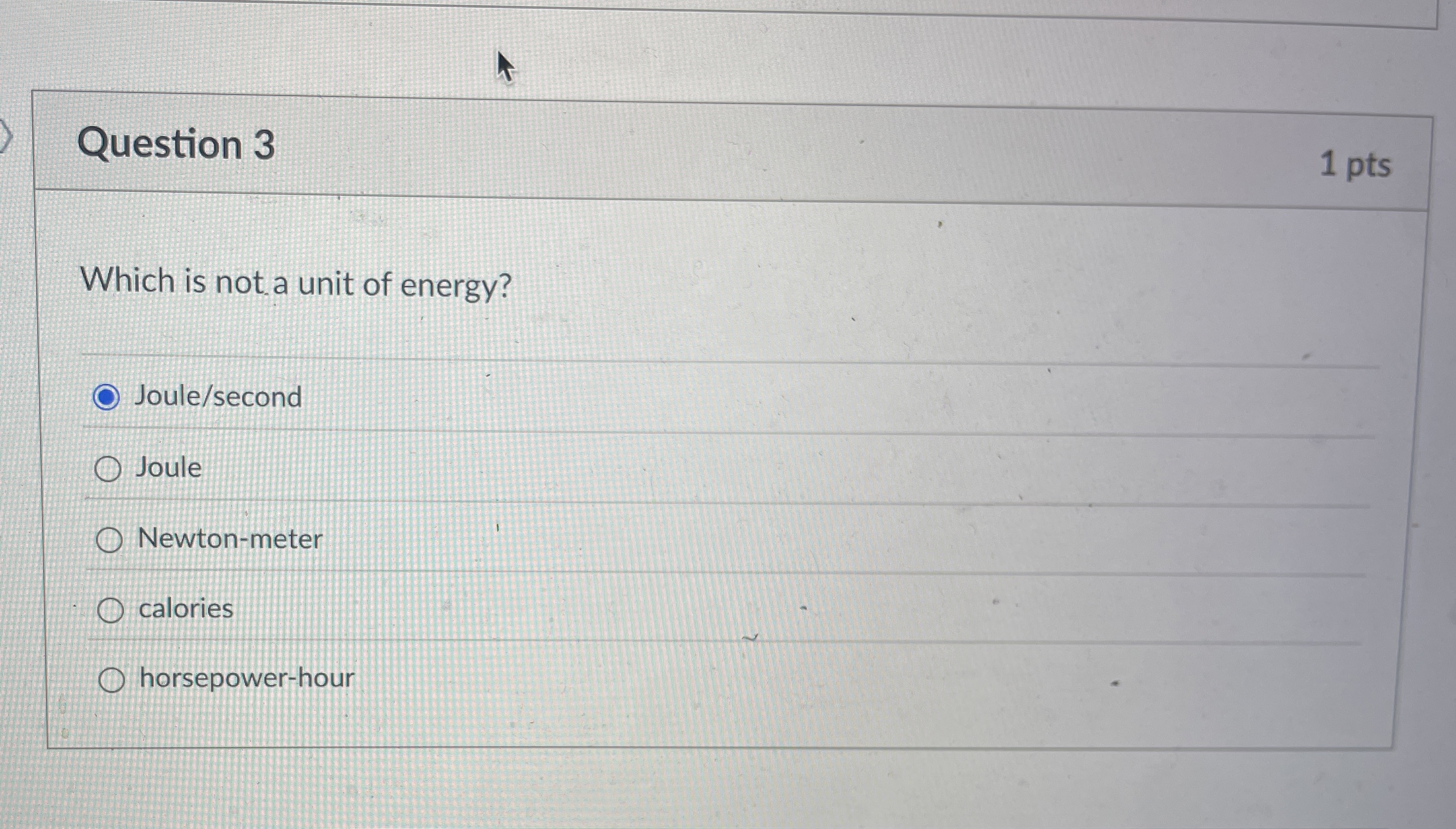 Solved Question 3Which is not a unit of | Chegg.com