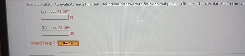 Solved Use A Calculator To Evaluate Each Function Round 5610