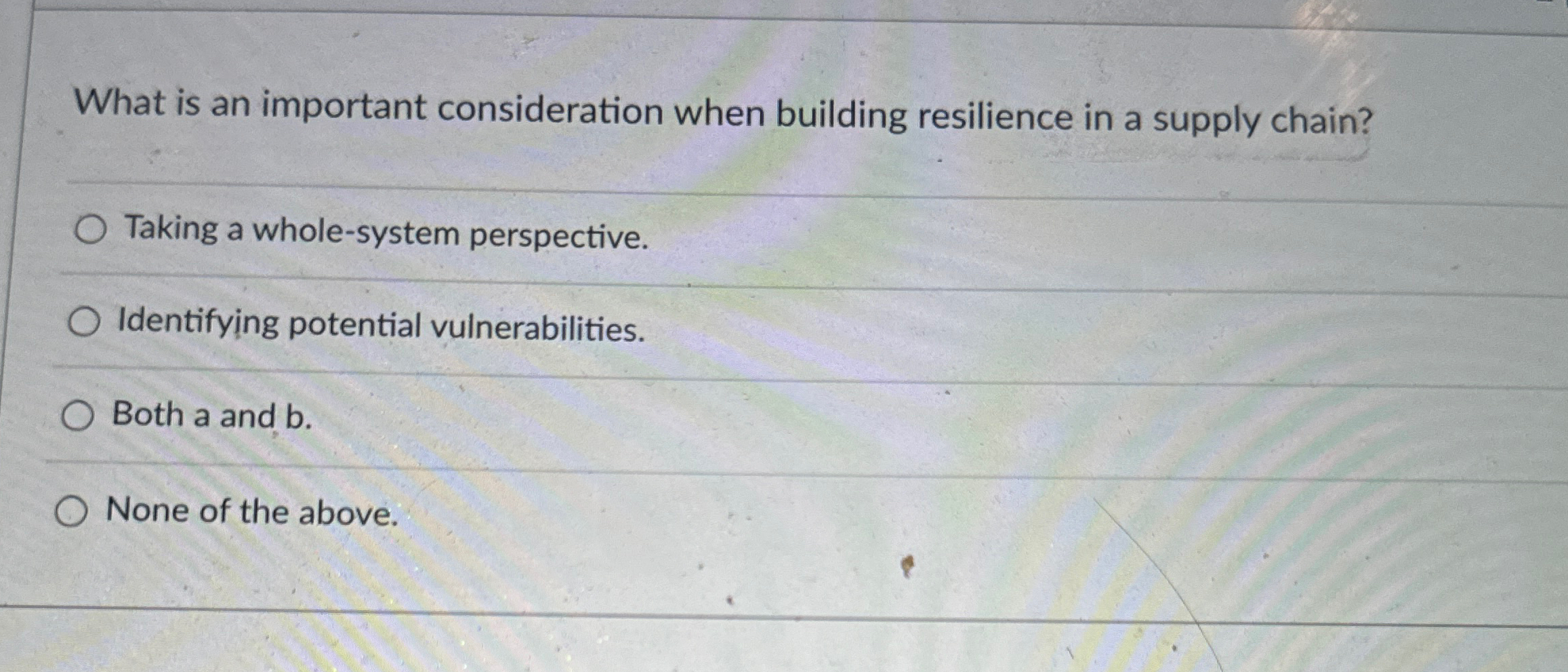 Solved What is an important consideration when building | Chegg.com