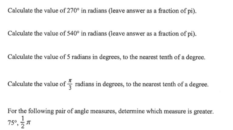 Solved How to solve...Calculate the value of 270° ﻿in | Chegg.com