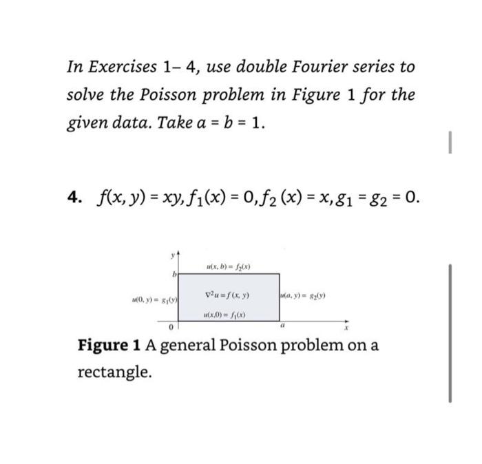 Solved In Exercises 1 4 Use Double Fourier Series To Solve