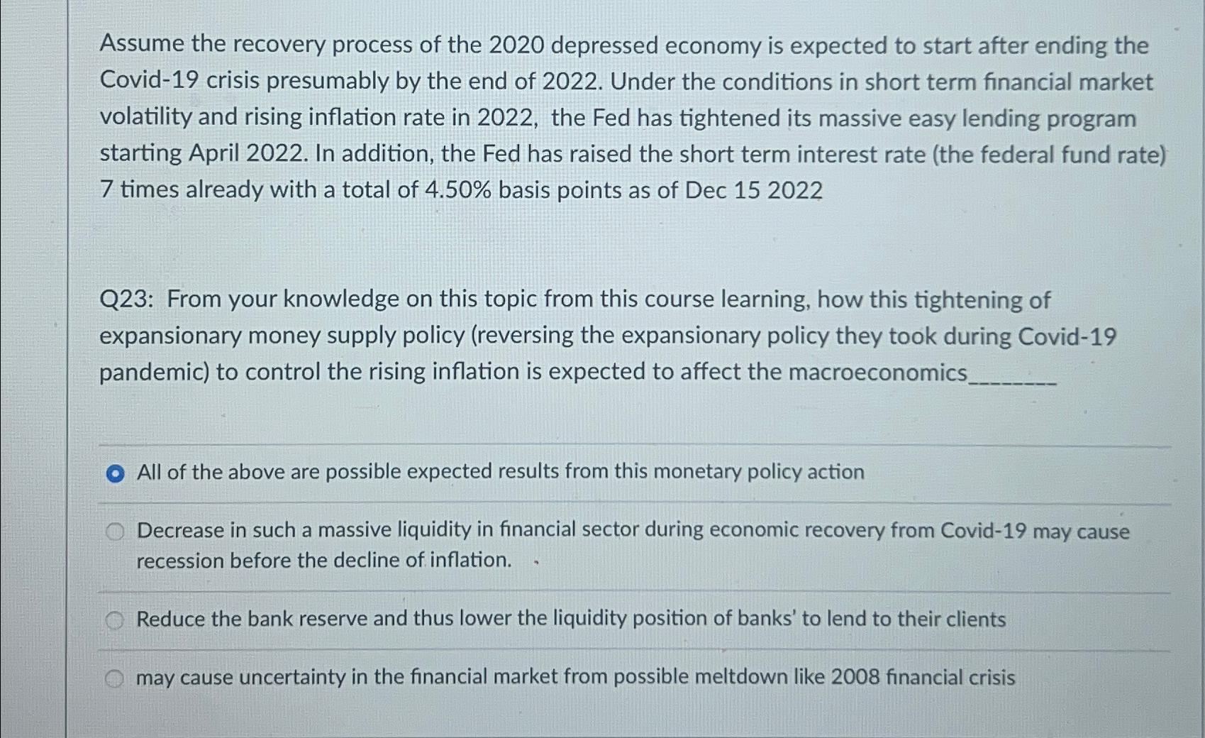 Solved Assume the recovery process of the 2020 ﻿depressed | Chegg.com