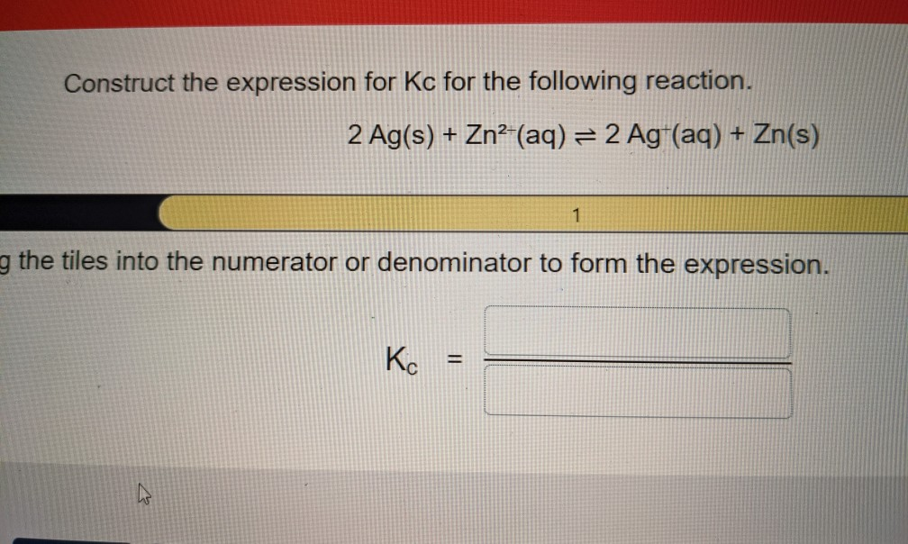 Construct the expression for Kc for the following | Chegg.com