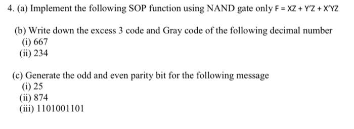 Solved 4 A Implement The Following Sop Function Using 1579