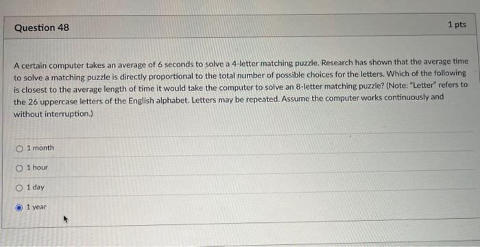 Solved A certain computer takes an average of 6 seconds to | Chegg.com