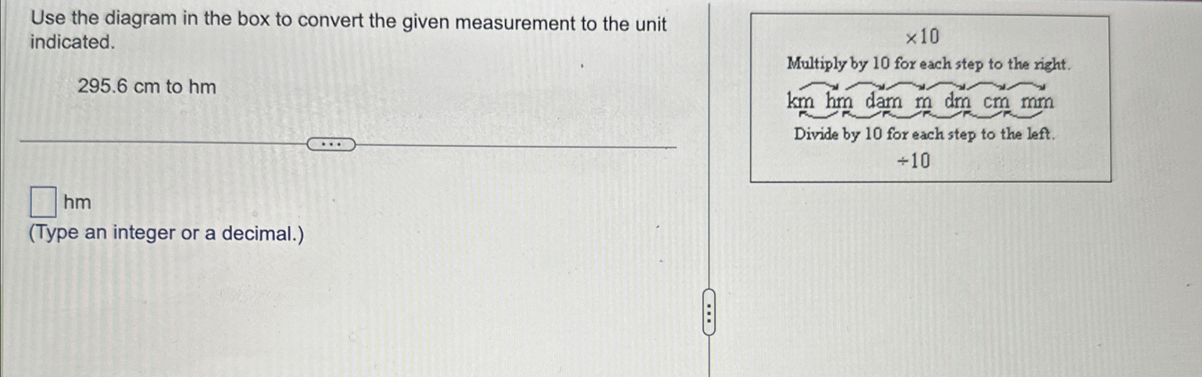 Solved Use the diagram in the box to convert the given | Chegg.com