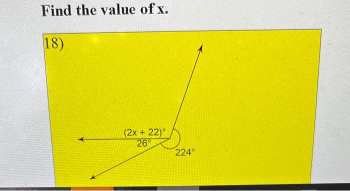 Solved Find the value of x. | Chegg.com