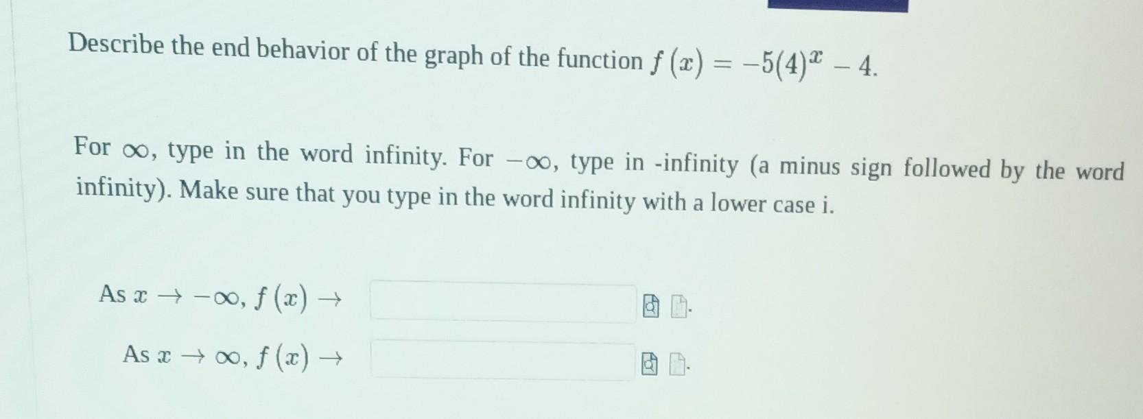 Solved Describe the end behavior of the graph of the | Chegg.com