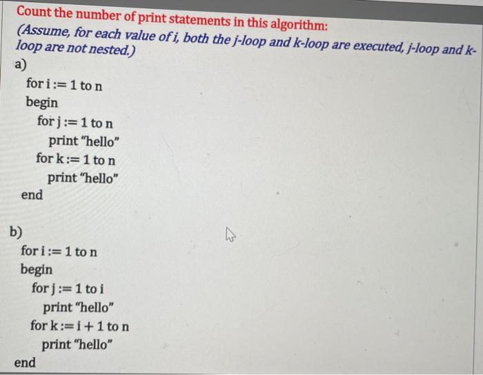 Solved Colst the number of print statements in this | Chegg.com
