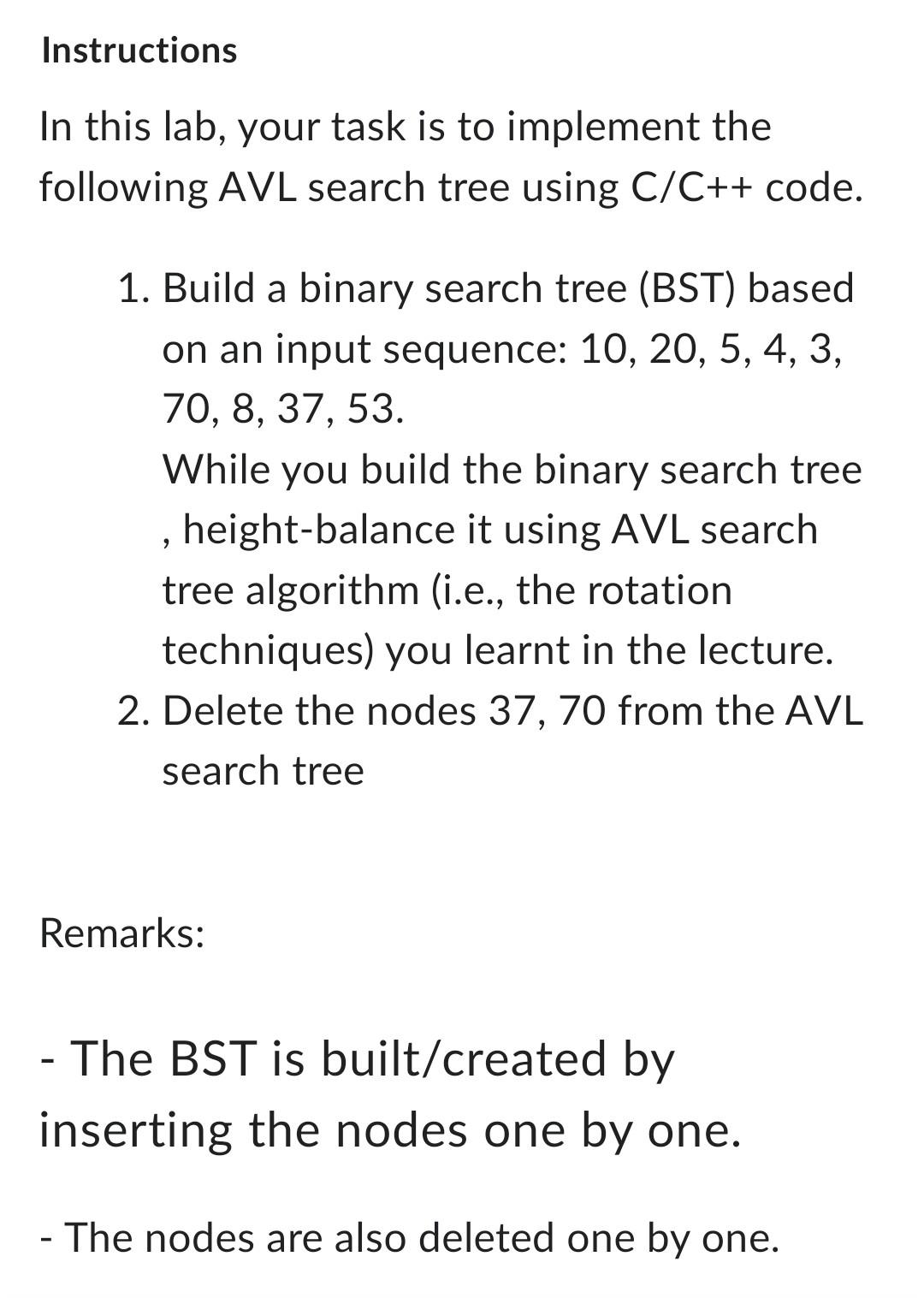 Solved Instructions In this lab, your task is to implement | Chegg.com