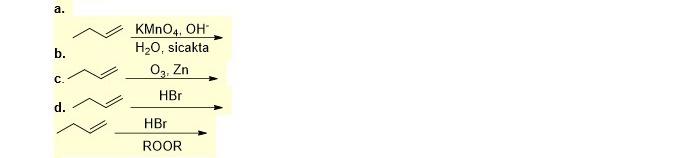 Solved Write the reactions of 1-butene with the following | Chegg.com