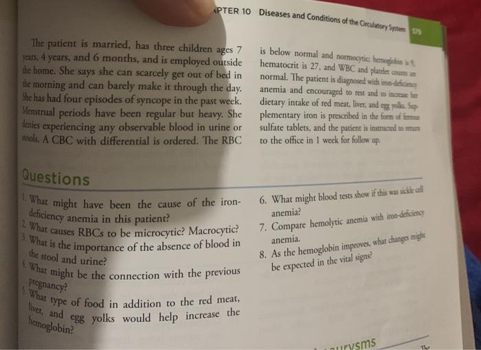 Solved PTER 10 Diseases and Conditions of the Circulatoryte | Chegg.com
