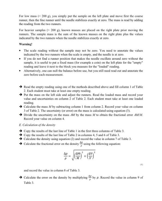Solved Lab 1 Measurement Theory And Density Of A Block 