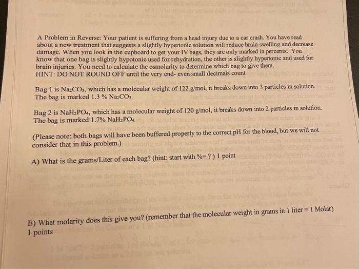 Solved A Problem in Reverse: Your patient is suffering from | Chegg.com