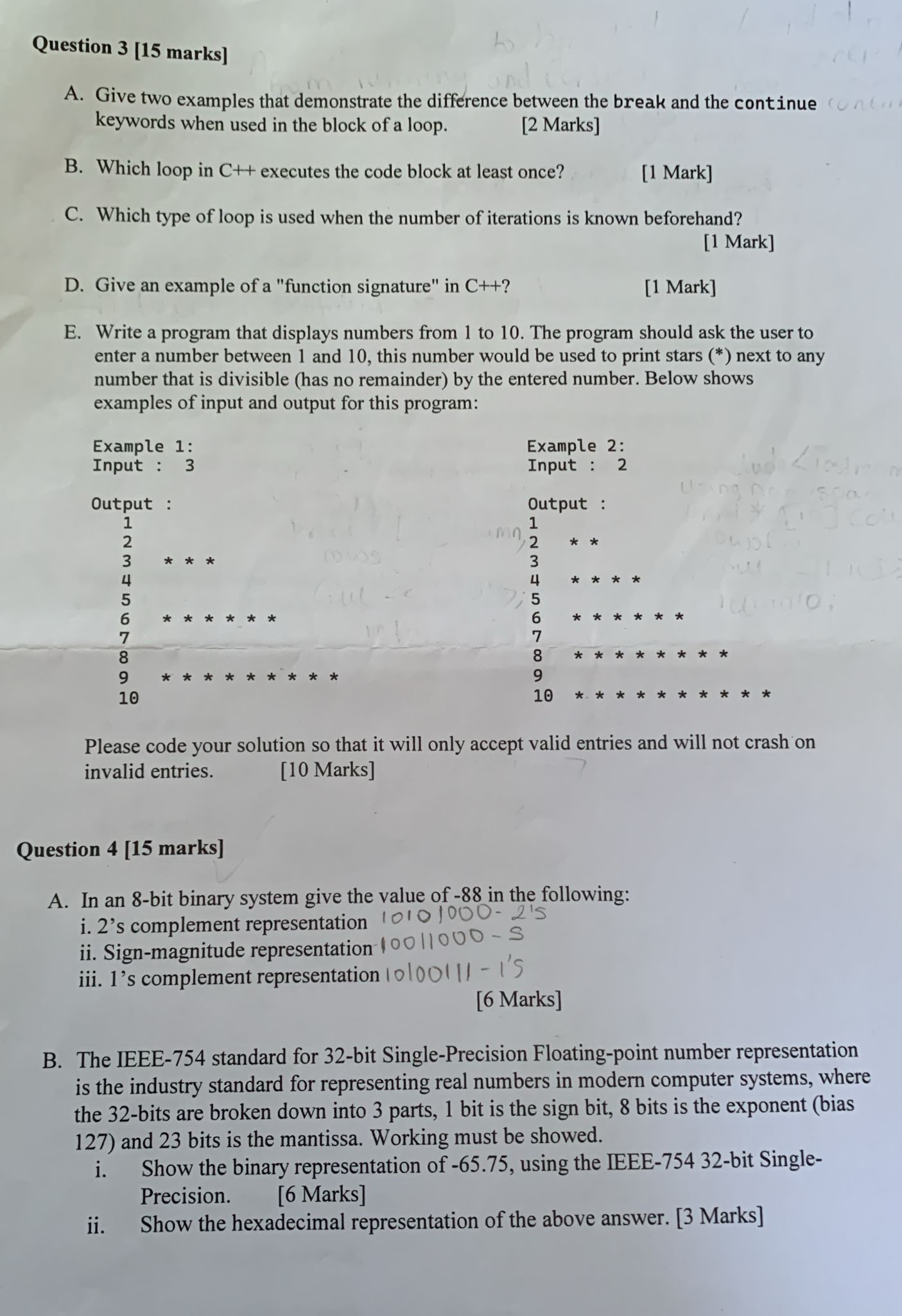Solved Question 3 [15 ﻿marks]A. ﻿Give two examples that | Chegg.com