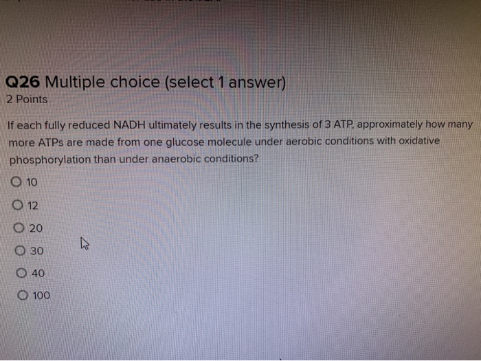 Solved Q26 Multiple choice (select 1 answer) 2 Points If | Chegg.com