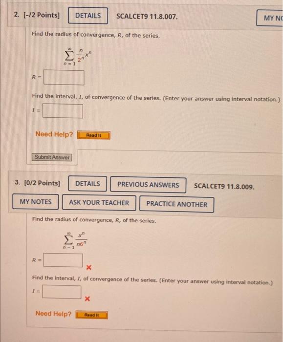 Solved 2. [-/2 Points] SCALCET9 11.8.007. Find the radius of | Chegg.com