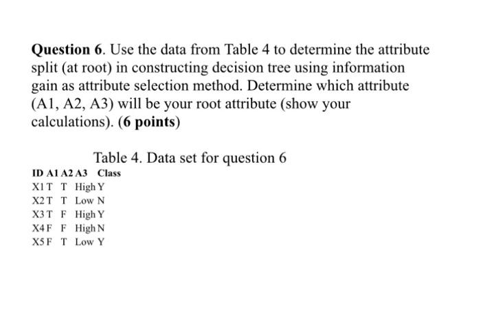 Solved Question 6. Use the data from Table 4 to determine | Chegg.com