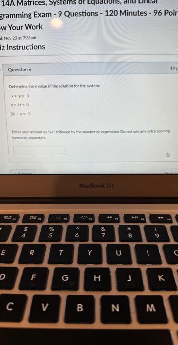 Solved 14A Matrices, Systems or Equations, and Linear | Chegg.com