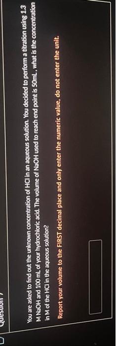 Solved You are asked to find out the unknown concentration | Chegg.com