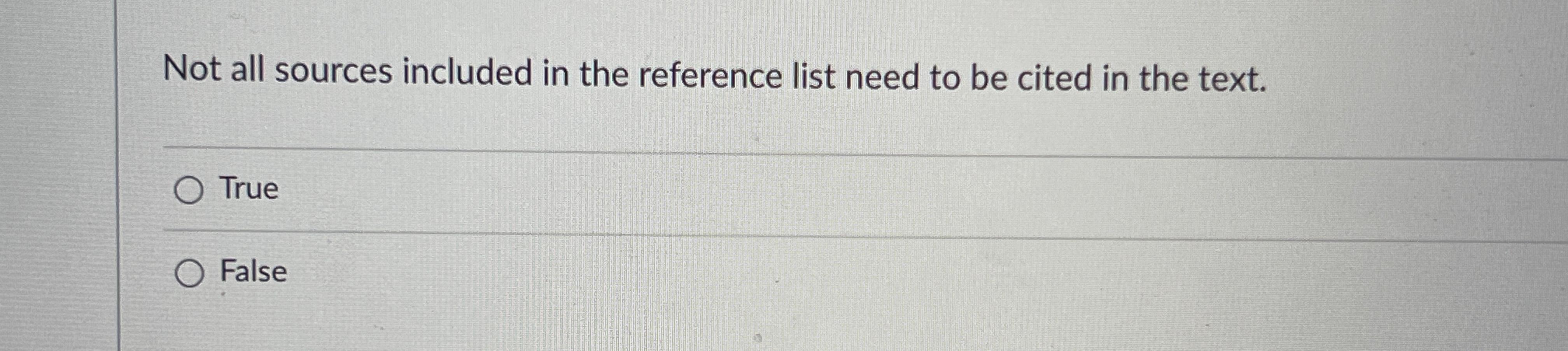 Solved Not all sources included in the reference list need | Chegg.com