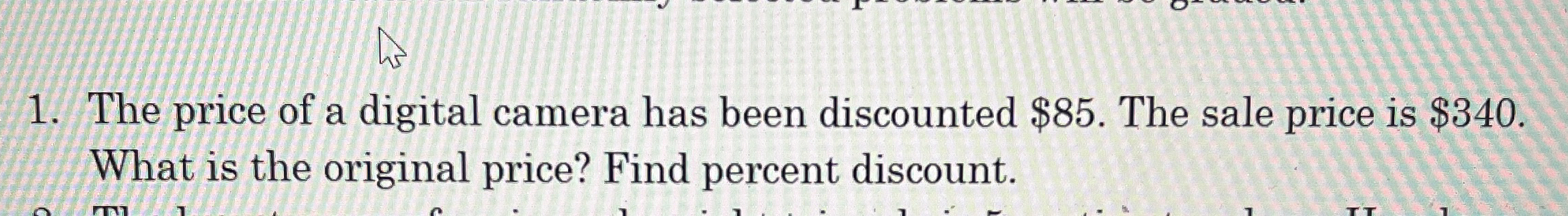 Solved The price of a digital camera has been discounted | Chegg.com