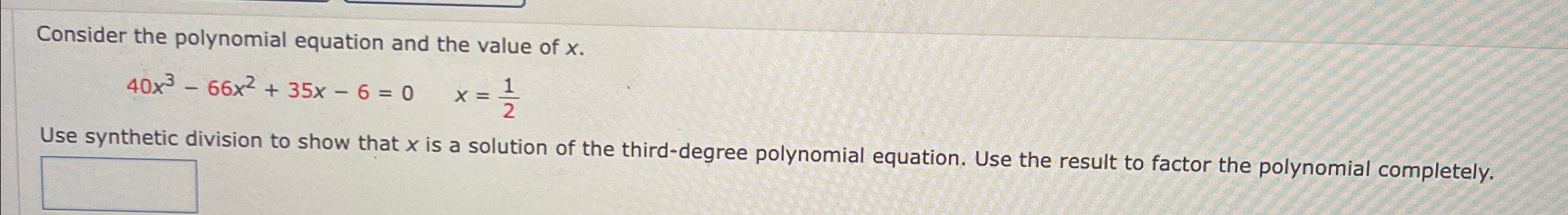 Solved Consider the polynomial equation and the value of | Chegg.com