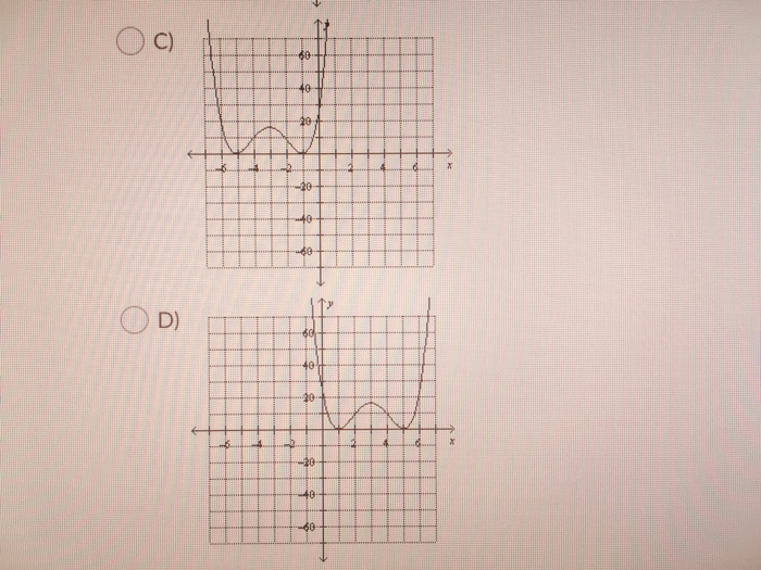 Solved Which of the following graphs of polynomial functions | Chegg.com